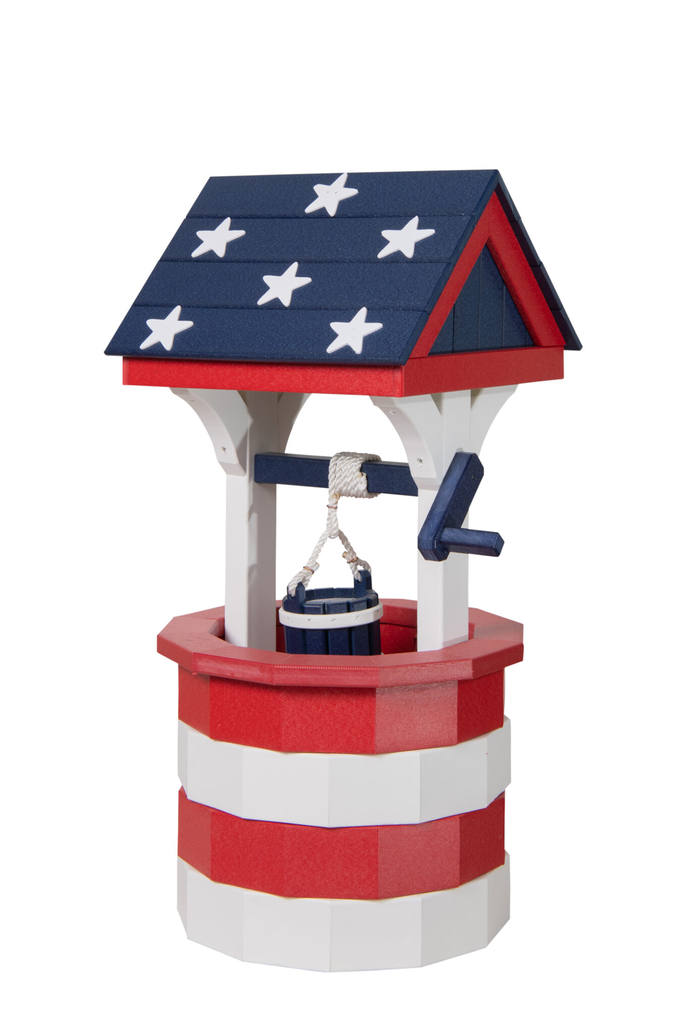 Small Poly Patriotic Wishing Well - Woodland Amish Products